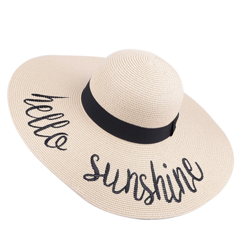 EMBROIDERY STRAW HAT